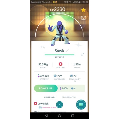 💥 Pokémon Go Shiny Sawk💥 | Shopee Malaysia