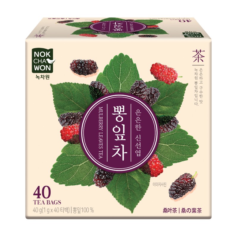 NOKCHAWON Korean Health Authentic Tea 40 Teabags 3 Flavors / Mulberry ...