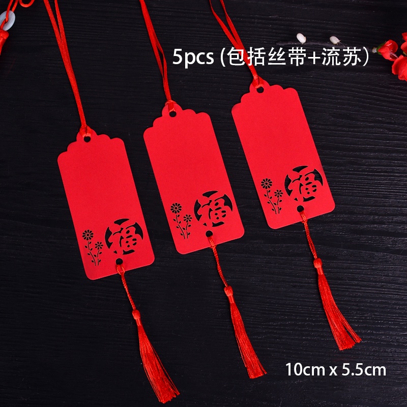 【READY STOCK】CNY Mini card 5pcs Greeting Cards CNY Gift Card Label Tags ...