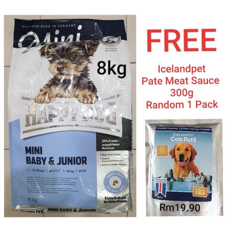 *CLEAR STOCK* DHL Exp:2023 Apr / 8kg Happydog Mini Baby & Junior ...