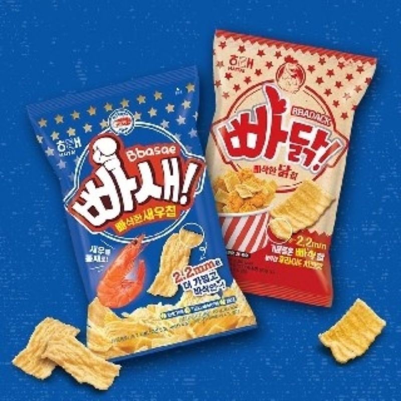 Korean Haitai Bbasae Shrimp Chips / Haitai Bbadack Crispy Chicken (60g ...