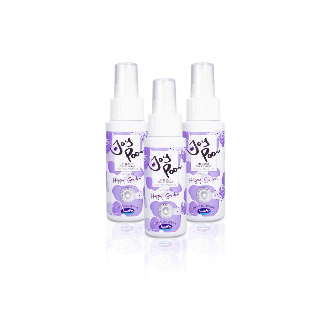 3x JoyPoo In-N-Out Toilet Spray (Happy Garden) 60mL, Toilet Odor ...