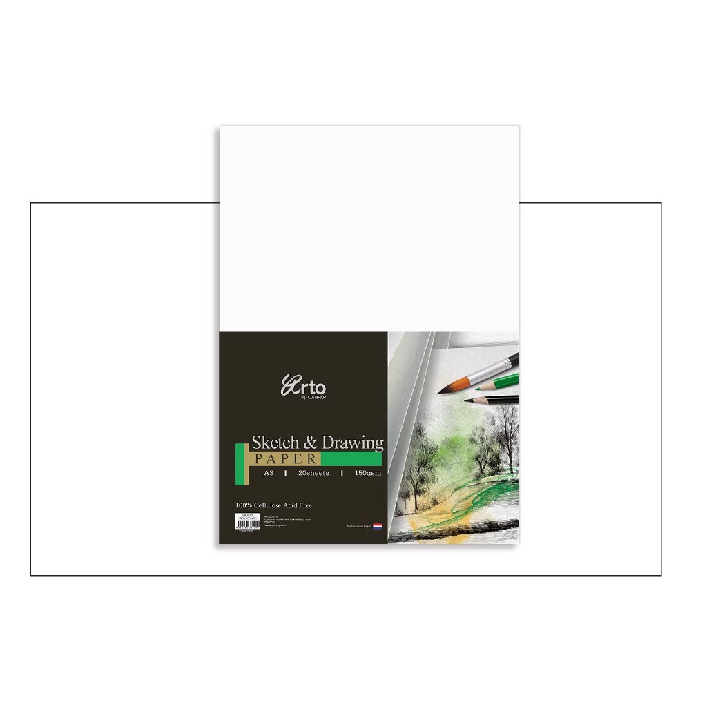 CAMPAP ARTO CR36324 A4 10'S SKETCH &DRAWING PAPER PACK A4 size x 2pack ...