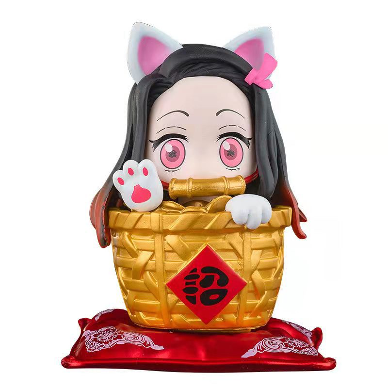 Demon Slayer Lucky Cat Nedo Uzi Nedo Uzi Fortune Rolling Q Version Doll ...