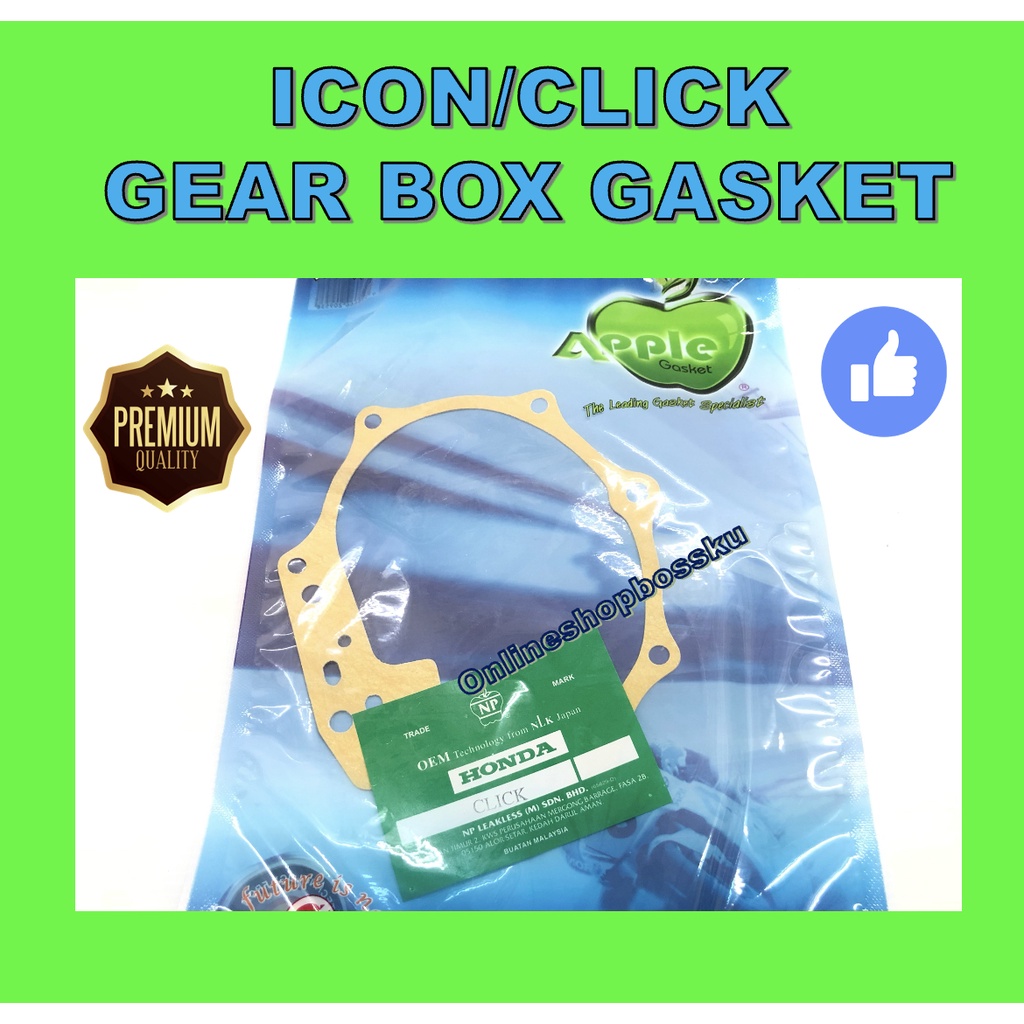 CLICK GEAR BOX GASKET APPLE ICON CRANK CASE GASKET NP CLICK ENGINE GEAR ...