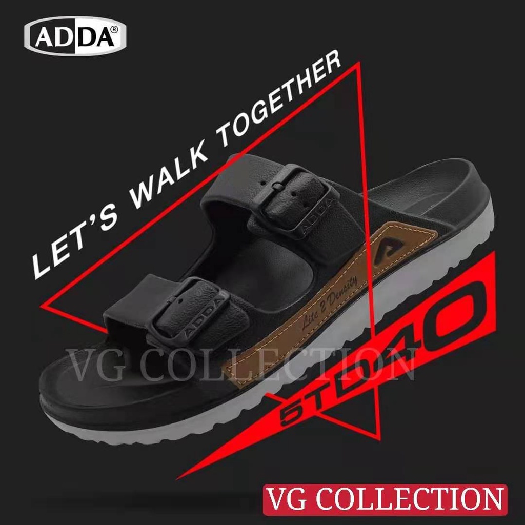 ADDA 5TD40 Unisex Sandals Lelaki/ Perempuan Flip Flops Slipper | Shopee ...