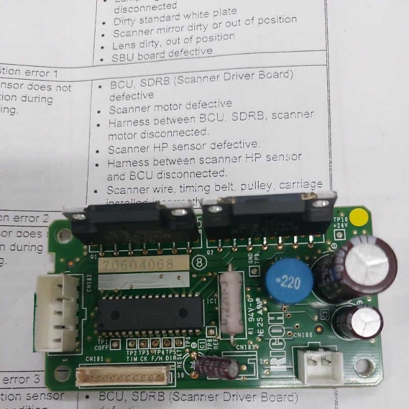 RICOH MP 7500 MP 7001SDRB (SCANNER DRIVER BOARD) | Shopee Malaysia