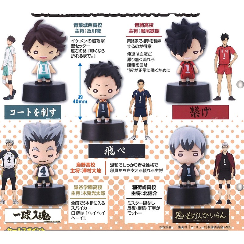 Ready Stock Haikyuu Nitotan TTA mini Figure Captains Kita Kuroo ...