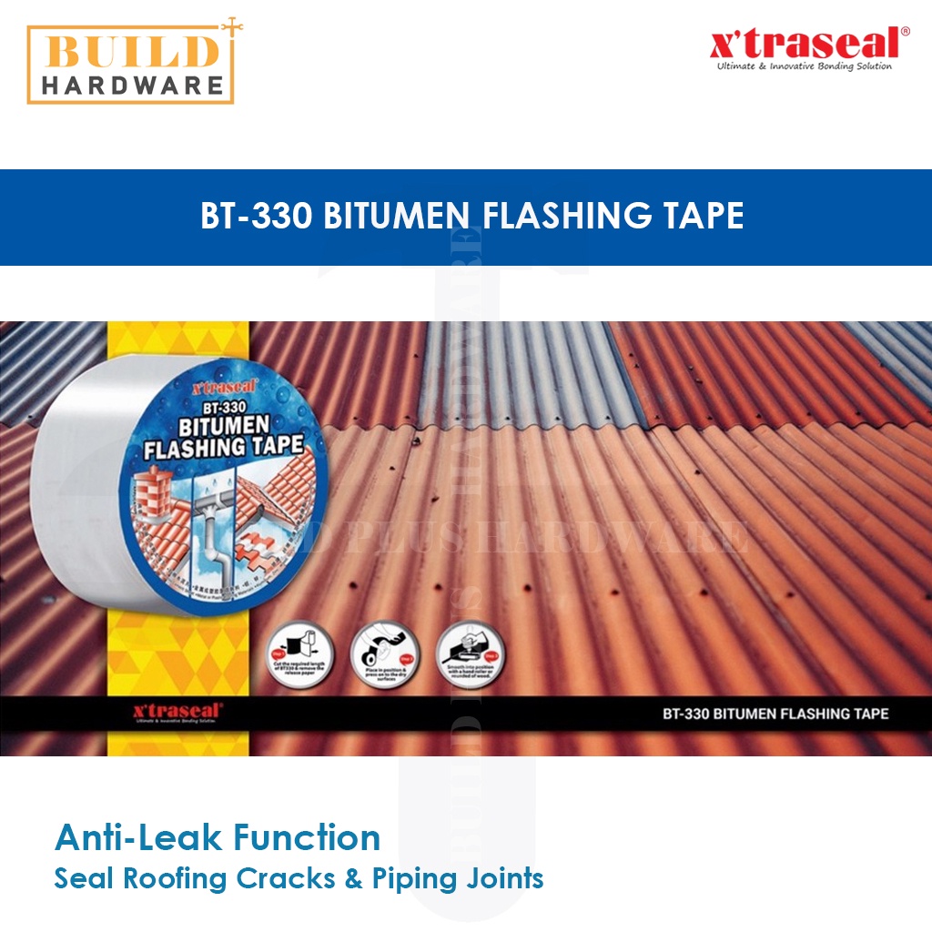 X'TRASEAL BT-330 Bitumen Instant Flashing Tape 2"/3"/4"/6" 50mm/75mm ...