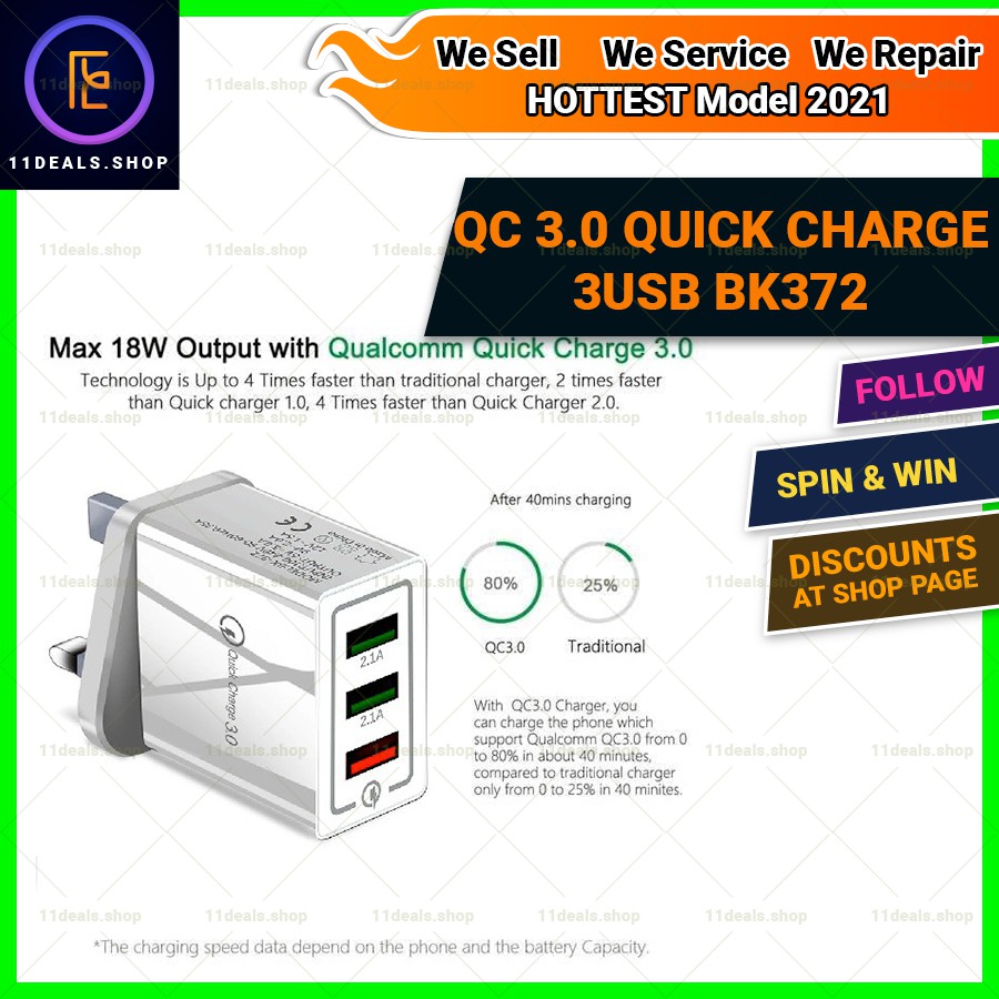 🔥iphone 11 12 13 XR XS 9 8 Quick Charger 18w 20W charger QC 3.0 poco ...