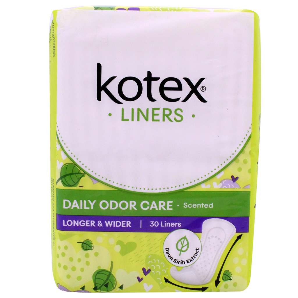 Kotex Longer & Wider Scented Fresh Liners 30 Liners | Shopee Malaysia