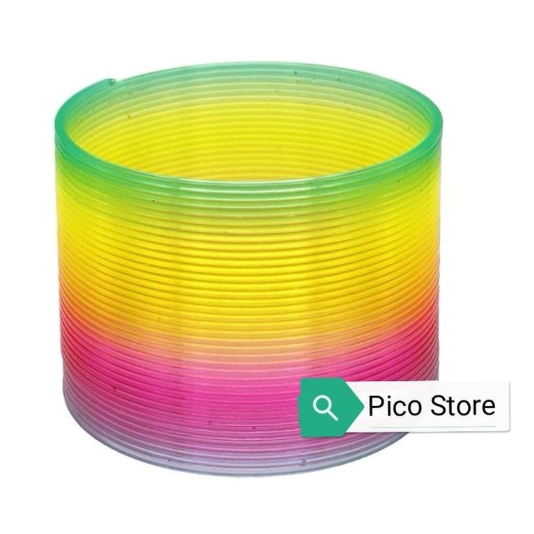 Children Kids Colorful Magic Circlr Rainbow Spring Toy Plastic Slinky ...