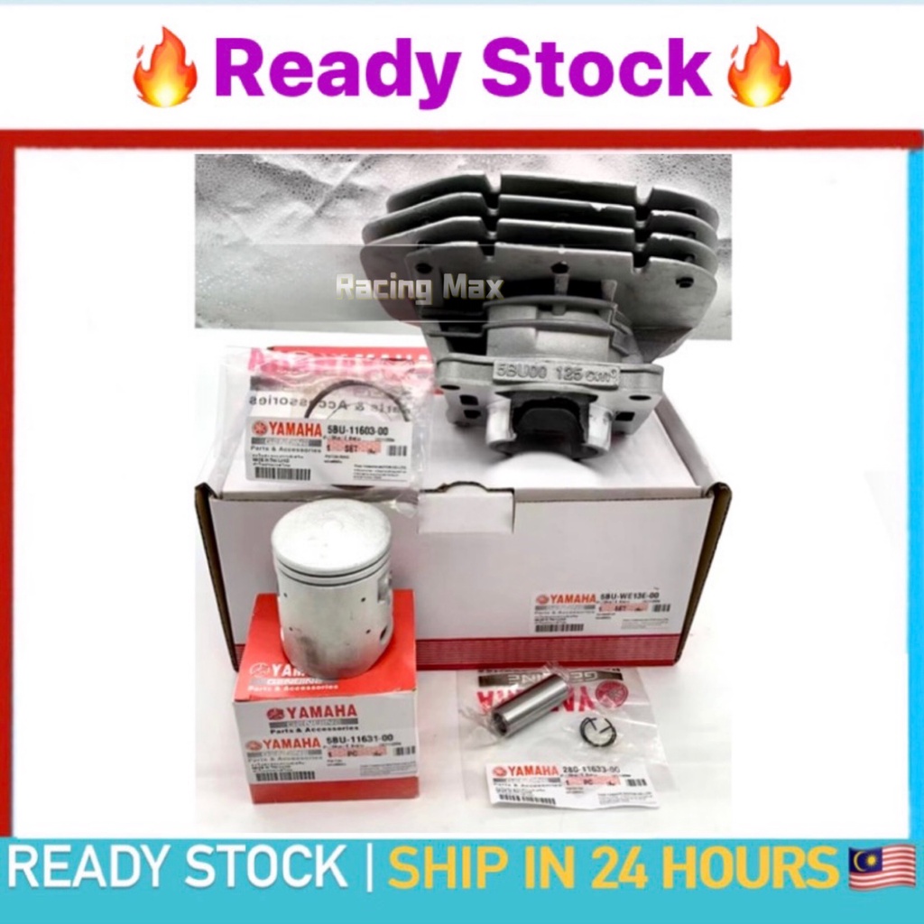 (100% ORIGINAL) Y125 125 Y125Z 125ZR Y125ZR Yamaha Thailand 5BU Cylinder Block + Piston + Ring ...