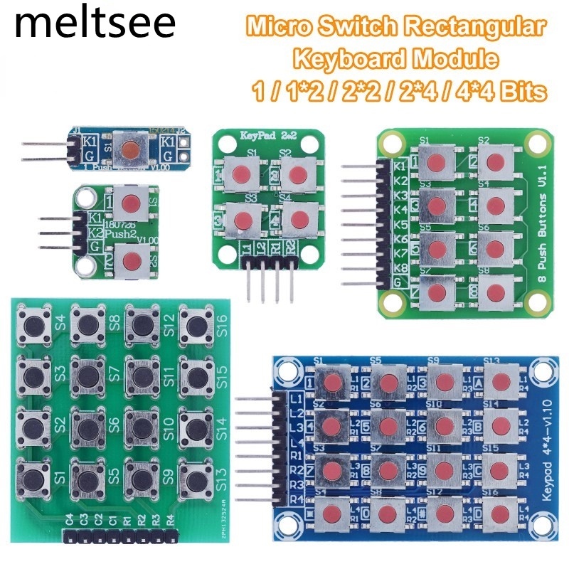Micro Switch 1*2/2*2/2*4/4*4 Matrix Keyboard 8-bit Button Independent Button MCU External ...