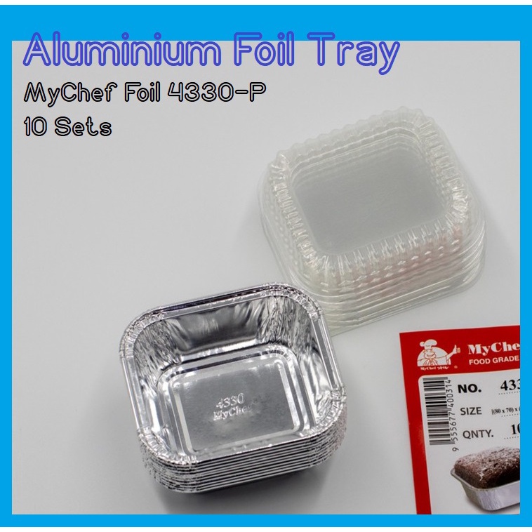 MyChef Foil Tray Aluminium Foil Tray With Cover 10's Foil Container 4330-P / Bekas Aluminium ...