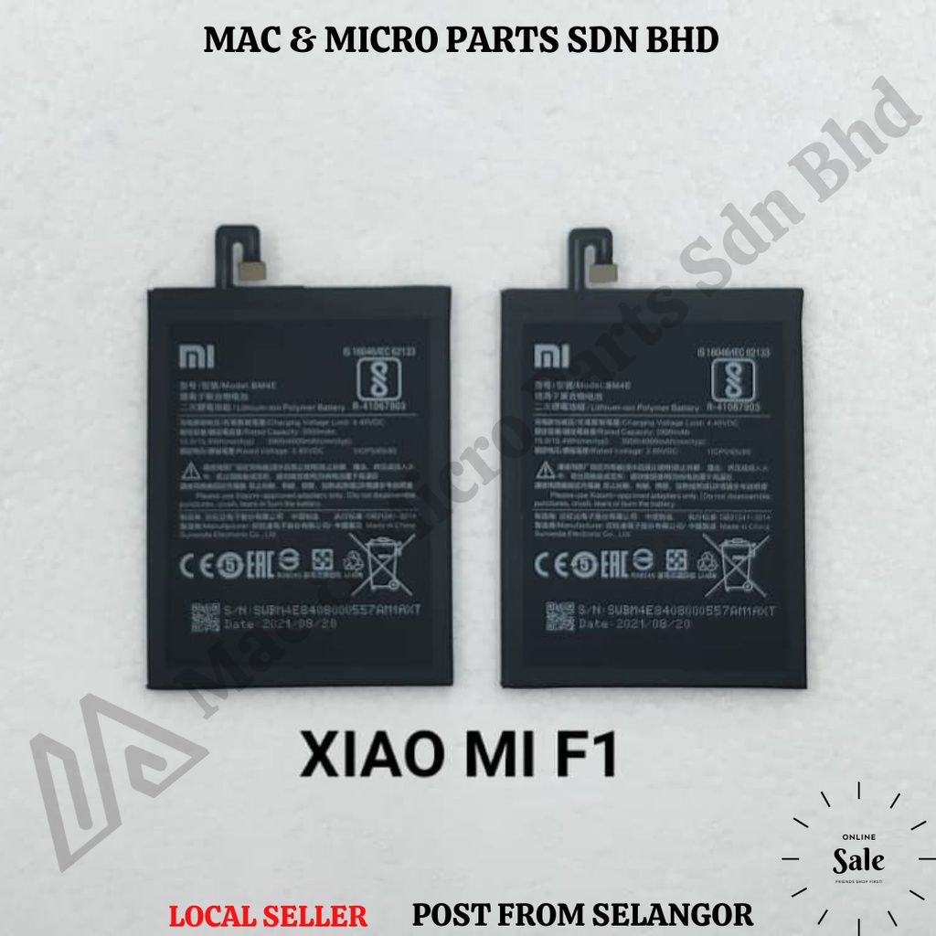 MG BRAND ORIGINAL POCOPHONE F1 BATTERY MODEL BM4E (4000mAh) | Shopee ...