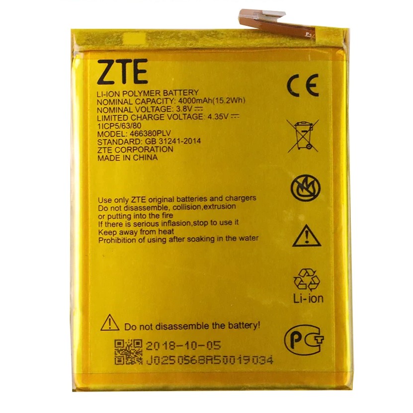 100% Original ZTE Blade A610 A612 466380PLV 4000mAh Battery Bateri ...