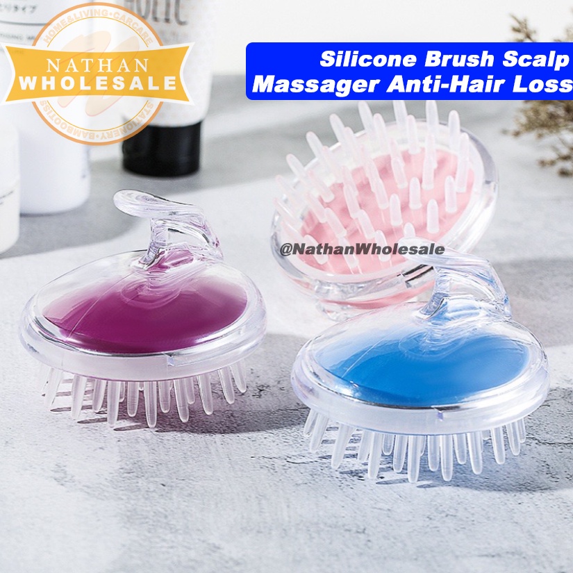Premium Silicone Brush Scalp Massager Anti-Hair Loss 按摩洗头刷 Bath Brush ...