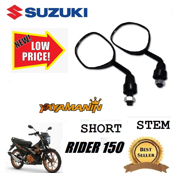 SUZUKI RAIDER 115 & 150 R & J SIDE MIRROR Motorcycle type SHORT STEM ...