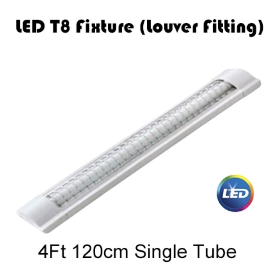 LED T8 Louver Fitting T8 Fitting Single Circuit Double Circuit Frosted ...