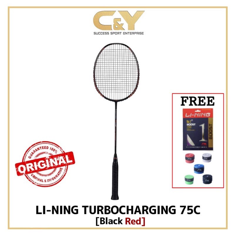 Li-Ning Turbo Charging 75C(Free No1 Boots + Li-Ning Overgrip ) | Shopee Malaysia