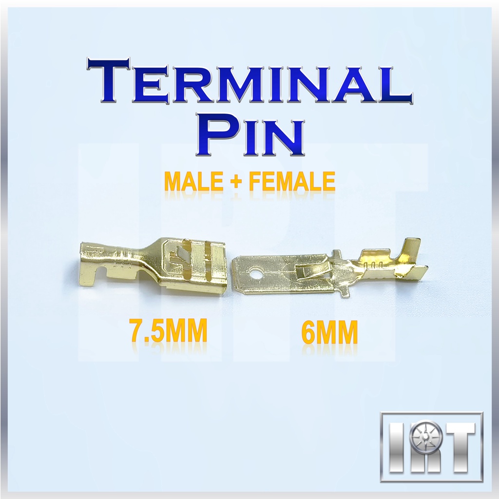 Terminal Pin 6mm 7.5mm Wiring Wire Kereta Car Saga Wira Kancil Viva ...