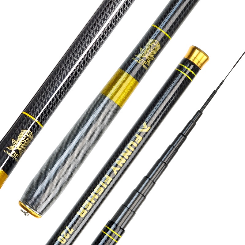 JOSBY Carp Fishing Rod Telescopic Super Light Hard Carbon Fiber 2.7M/3 ...