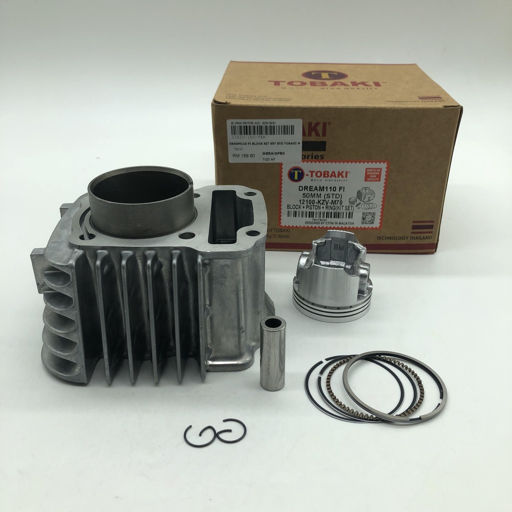 HONDA DREAM 110 FUEL INJECTION DREAM110 FI CYLINDER BLOCK SET STANDARD ...