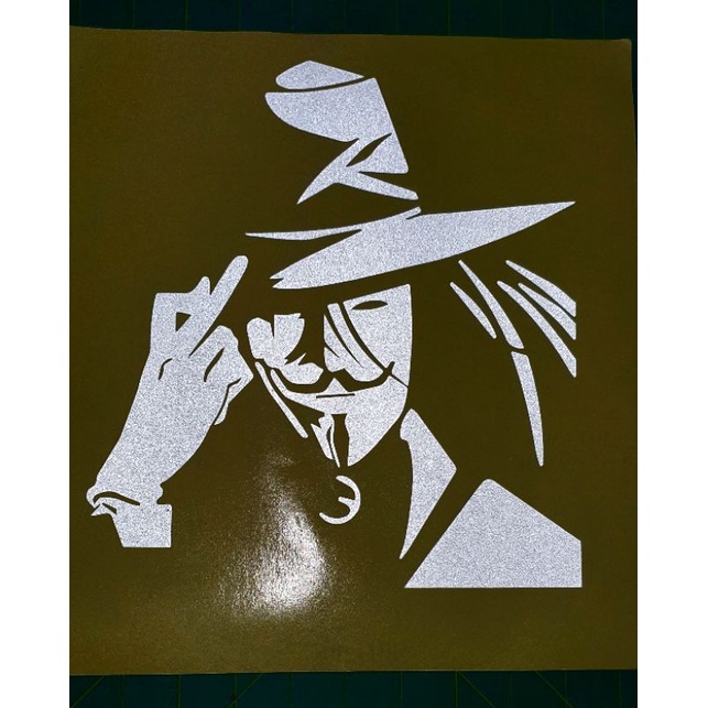 VENDETTA STICKER,STICKER JOKER,SESUAI UNTUK CERMIN.CERMIN LORI ATAU ...