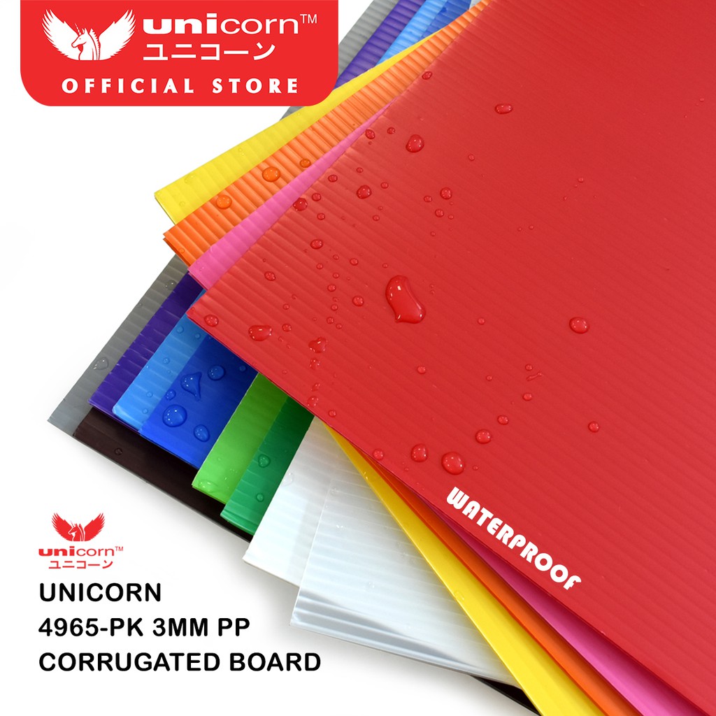 Unicorn Thick Polypropylene PP Corrugated Cardboard (64cm x 49cm x 3mm ...