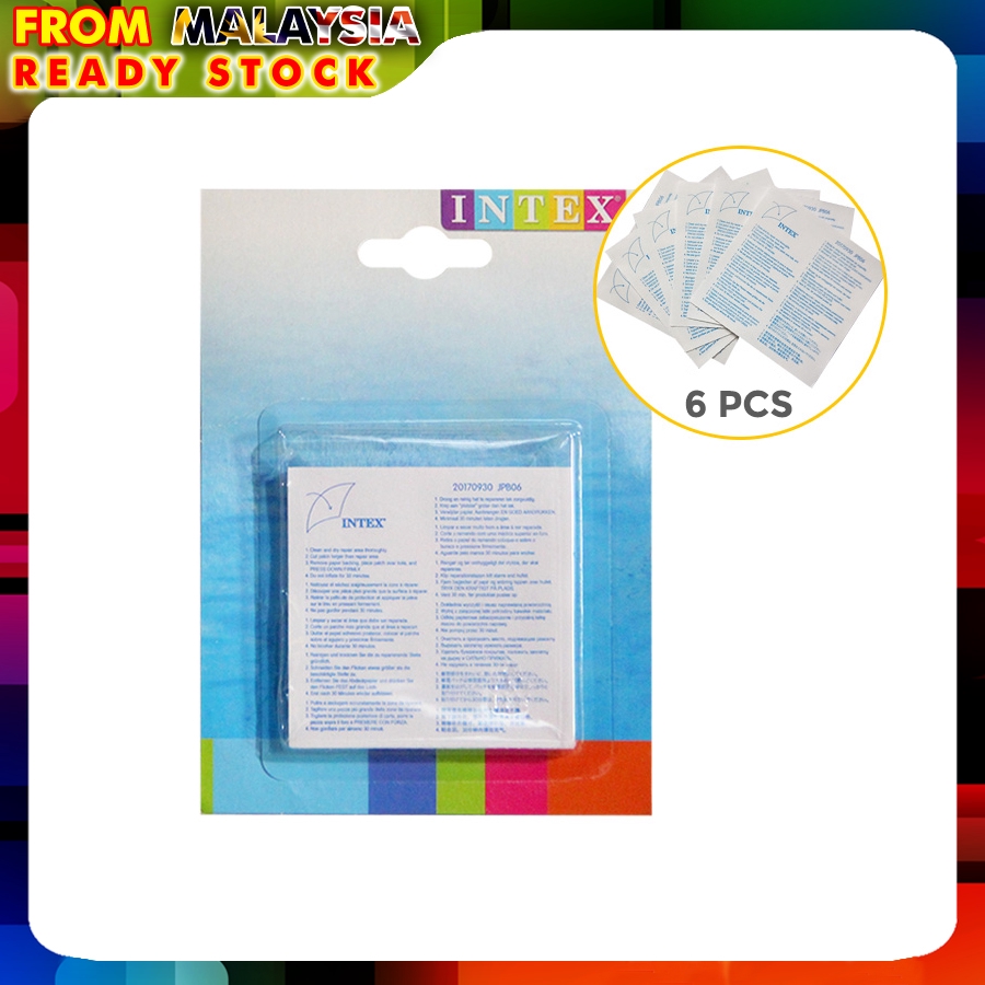 INTEX 59631 6Pcs Repair Patch Repair Kit Self-Adhesive Patch for ...