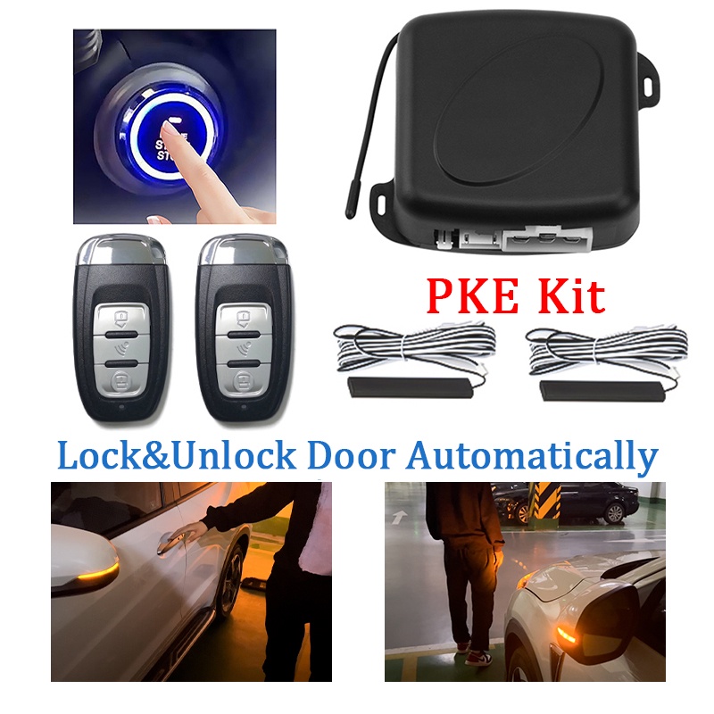 Hippcron PKE Keyless Entry Car engine Remote Start Stop & Push Button ...
