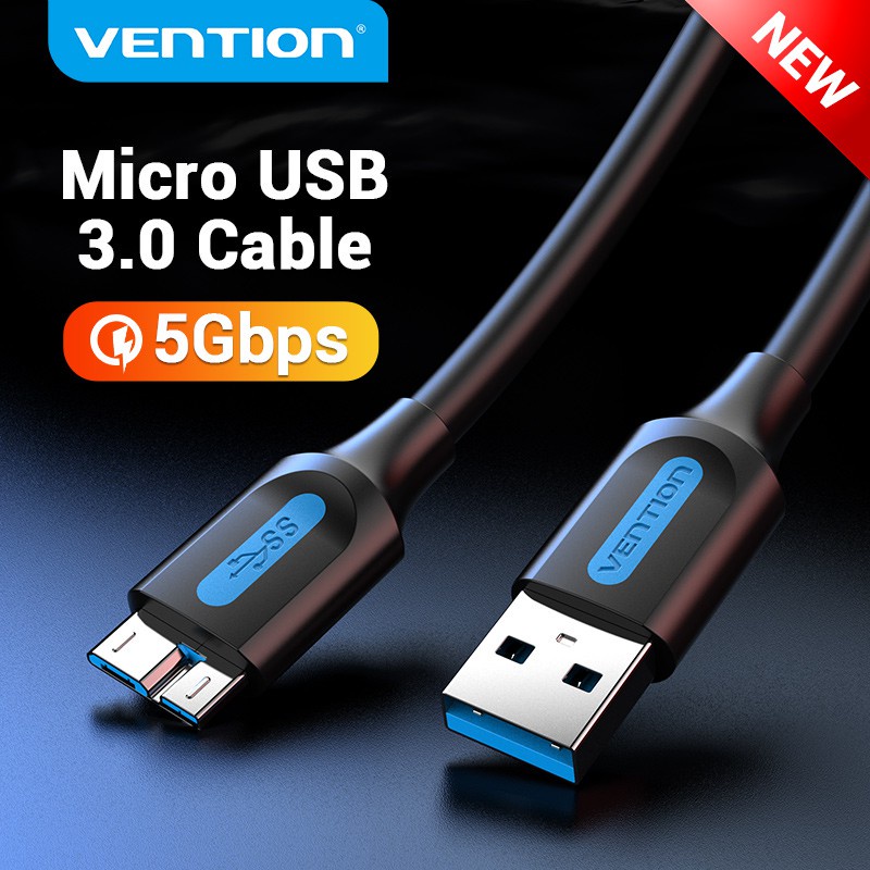 Vention Micro B Cable USB 3.0 High Speed 5Gbps Fast Charging 3A Data ...