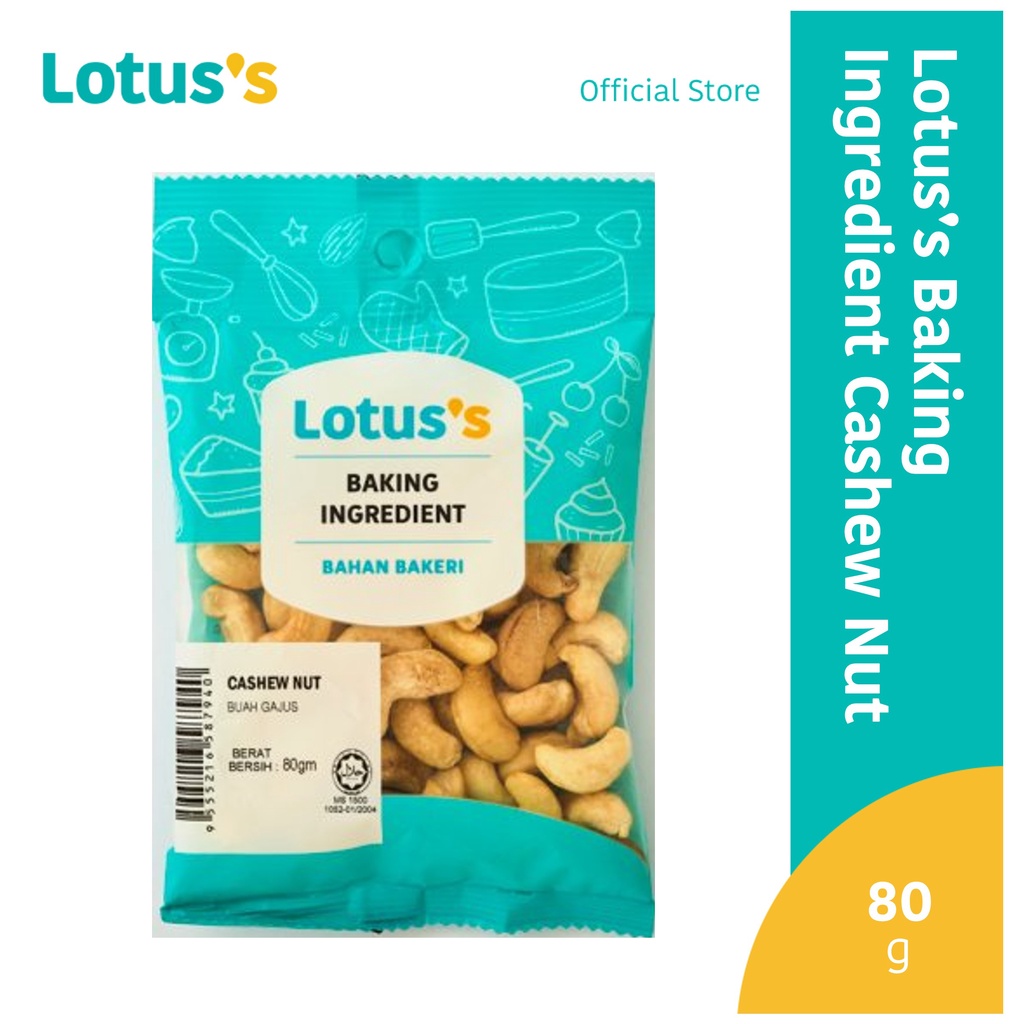 Lotus's Baking Ingredient Cashew Nut 80g | Shopee Malaysia