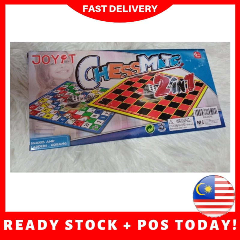 DAM ULAR DAM HAJI SNAKE & LADDERS | CHESSMATE 2 IN 1 BOARD GAME ...