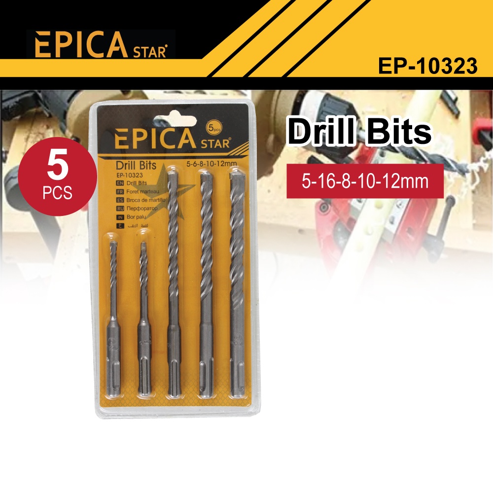 Epica Star 5pcs Drill Bits Set 5mm-12mm Multifunctional Drill Metal ...