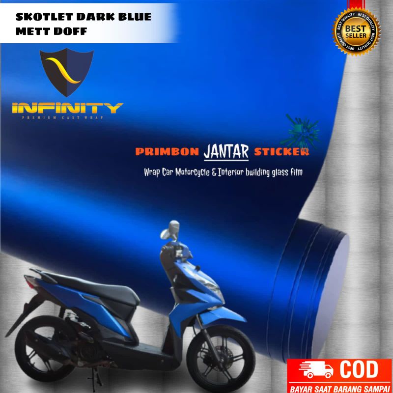 Blue CHROME METALLIC MOTORCYCLE SCOTLETS DOFF CHROME METT SCOTLET ...