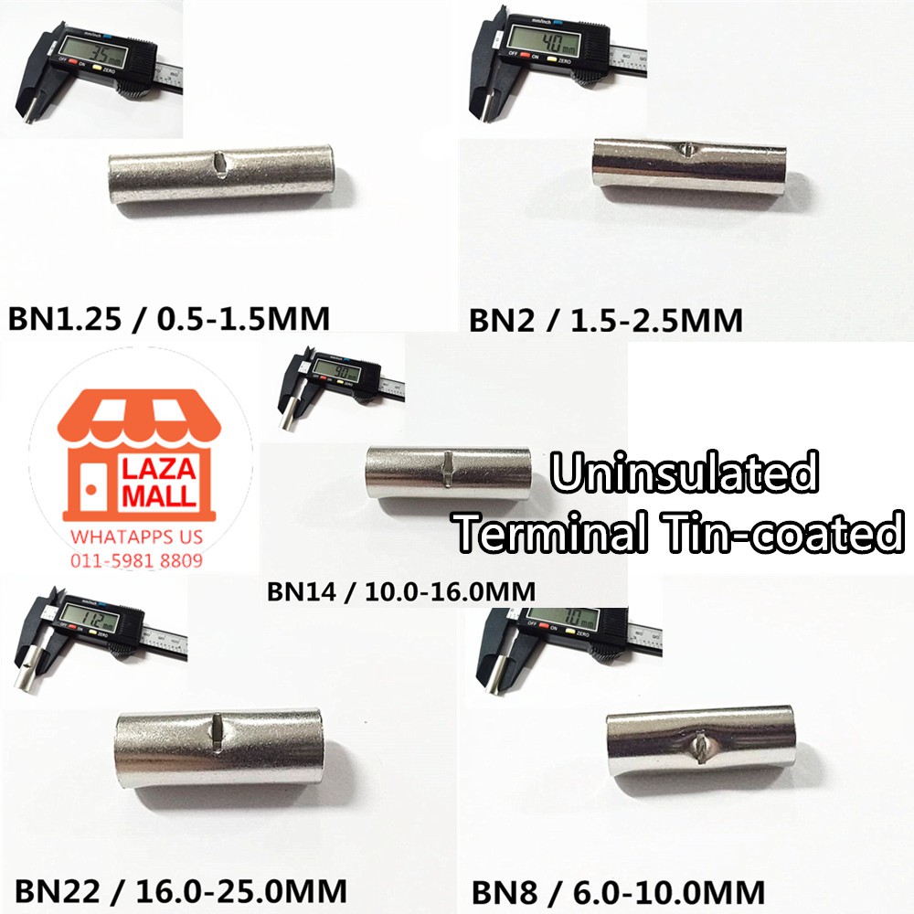 100Gram CABLE LINK Socket Un-insulated Terminal Tin-coated Copper Wayar ...