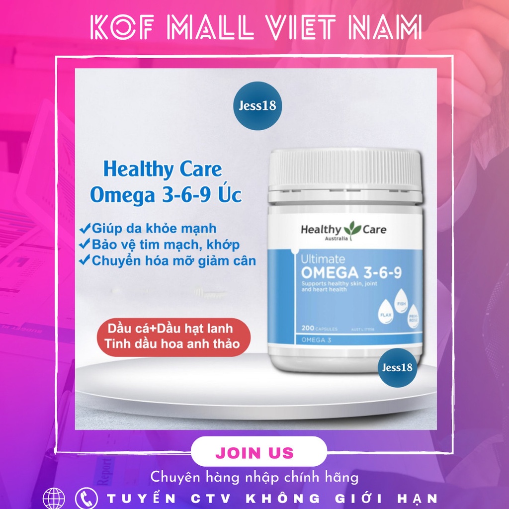 Healthy Care Omega 3 6 9 Ultimate heart and blood pressure support ...