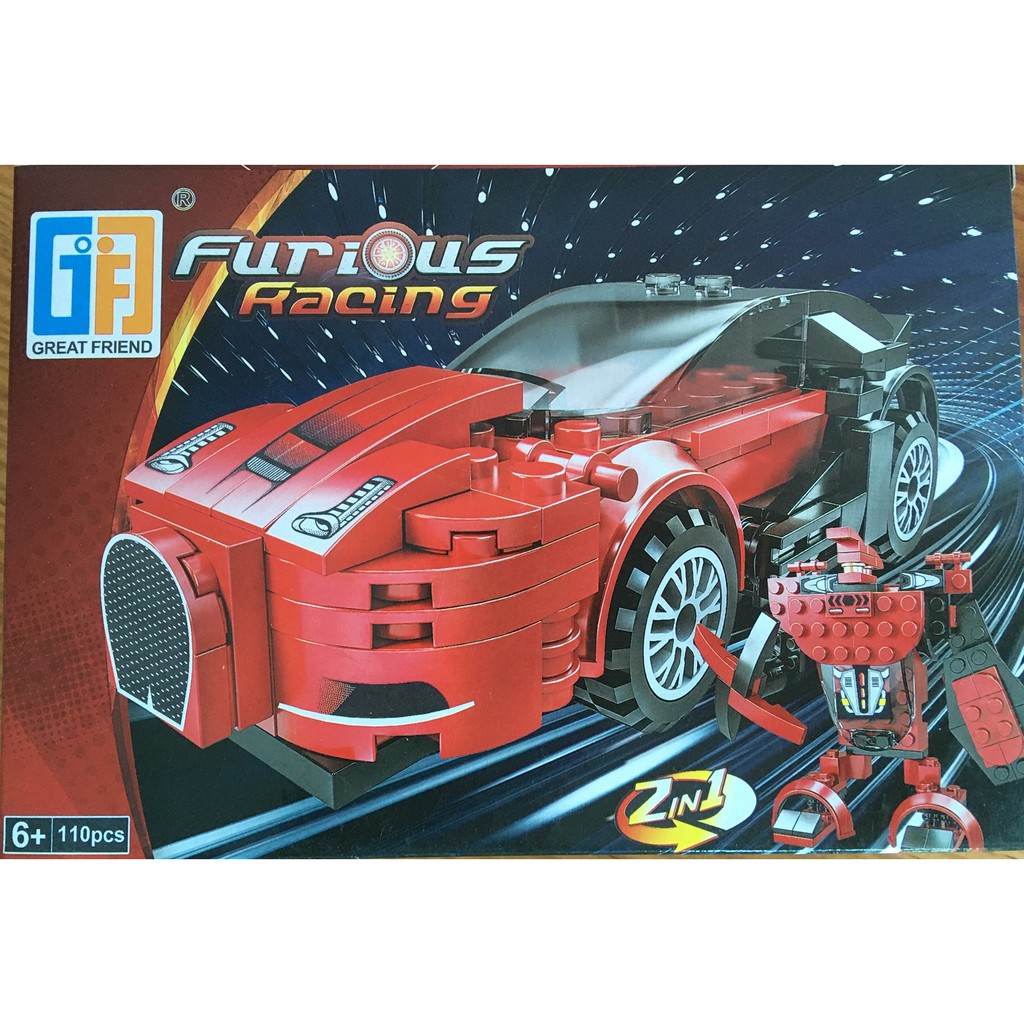 Lego puzzle car super car furious racing robot transformation 2 in 1 ...