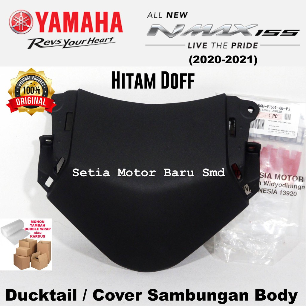 HITAM Duck Tail Cover Body Connection Lower Stop Light All New Nmax N ...