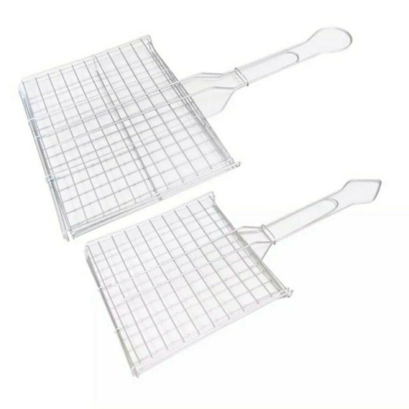 BBQ Mesh/ Net/ Fish Griller/Jaring/ Pemanggang/ Pembakar Ikan | Shopee ...