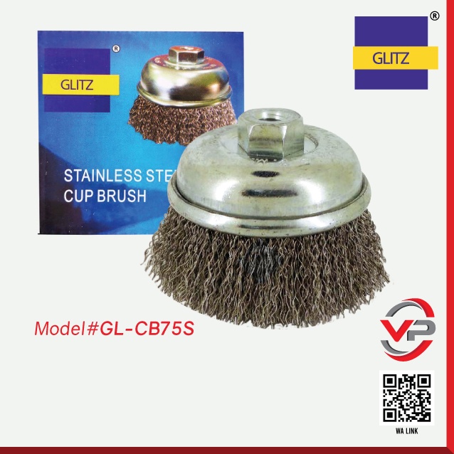 GLITZ HEAVY DUTY STAINLESS STEEL 304 WIRE CUP BRUSH FOR ANGLE GRINDER ...