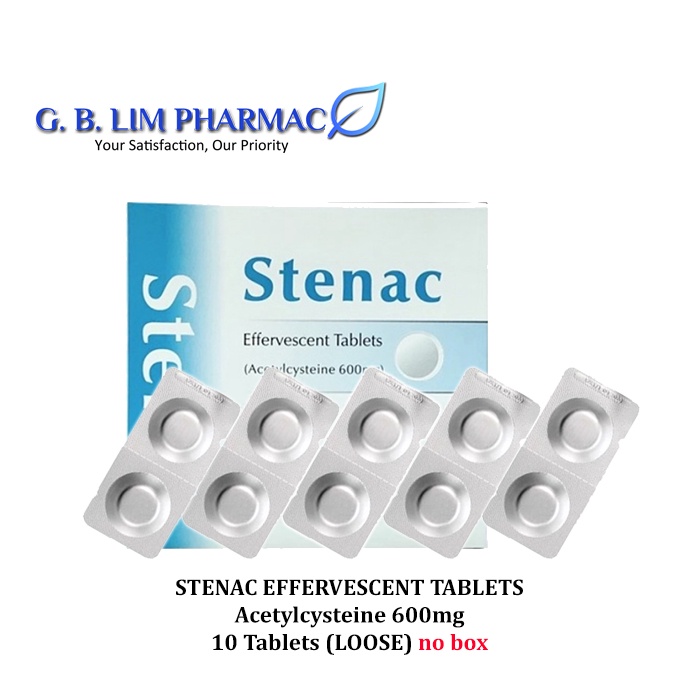 STENAC EFFERVESCENT 600MG 10'S LOOSE (EXP: 24-OCT-2026) CAIR KAHAK ...