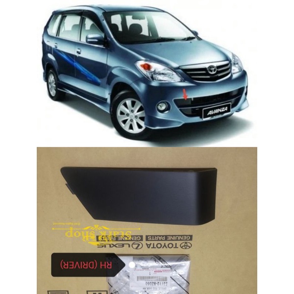 ORIGINAL TOYOTA AVANZA 2009 S MODEL FRONT BUMPER SIDE COVER RH/LH.F602 ...