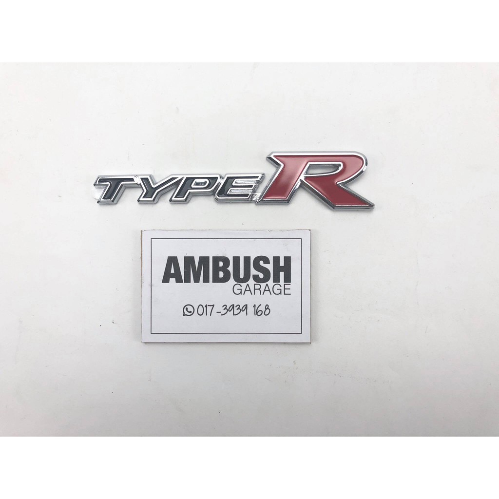 TYPE R Emblem Logo Honda TypeR VTEC Civic FD2R FD Universal Honda ...