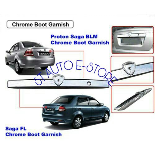 Saga BLM FL FLX Trunk Lid Garnish Boot Garnish Rear (Chrome) | Shopee ...