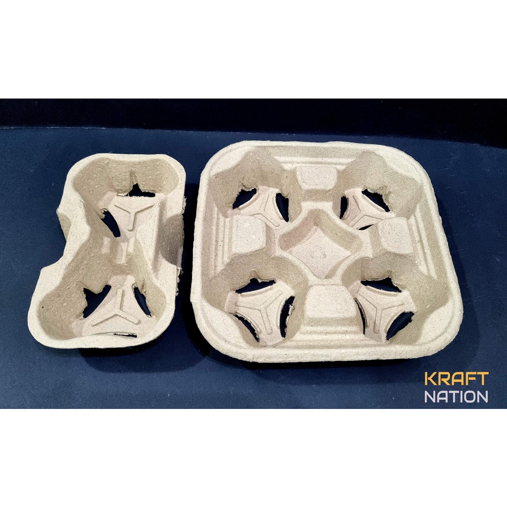 [Wholesale] 2 or 4 Cup Paper Tray/ Carrier/ Moulded Pulp Cup Tray ...