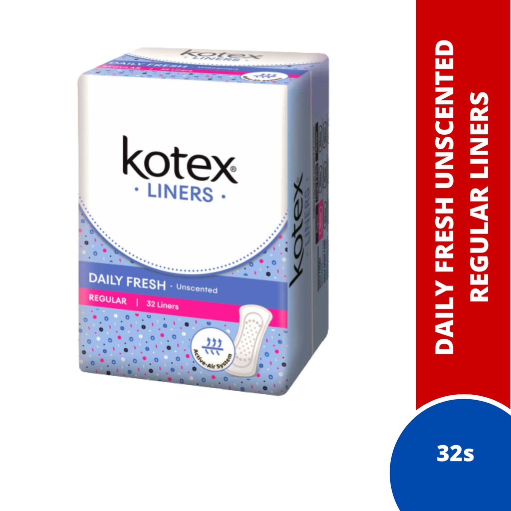 Kotex Daily Fresh Liners Regular Unscented | Shopee Malaysia