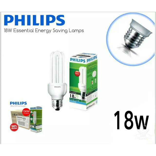 PHILIPS ESSENTIAL 18W BULB E27 COOL DAYLIGHT (WHITE) | Shopee Malaysia